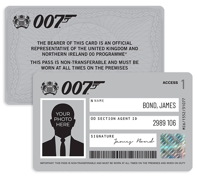 Personalised 007 ID Card | Bond Lifestyle